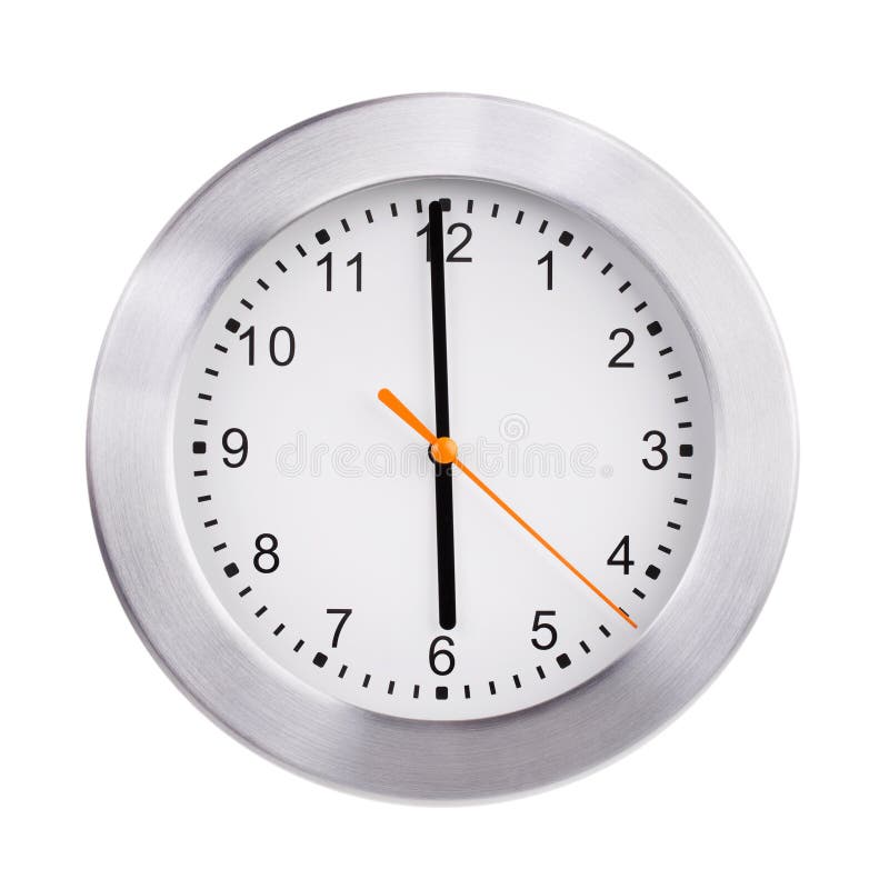 Six o clock stock image. Image of hour, timing, ticker - 52241069