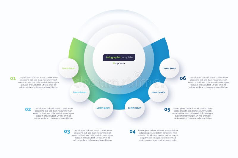 Six Option Circle Infographic Design Template. Vector Illustration ... Six Option Circle Infographic Design Template. Vector Illustration ...