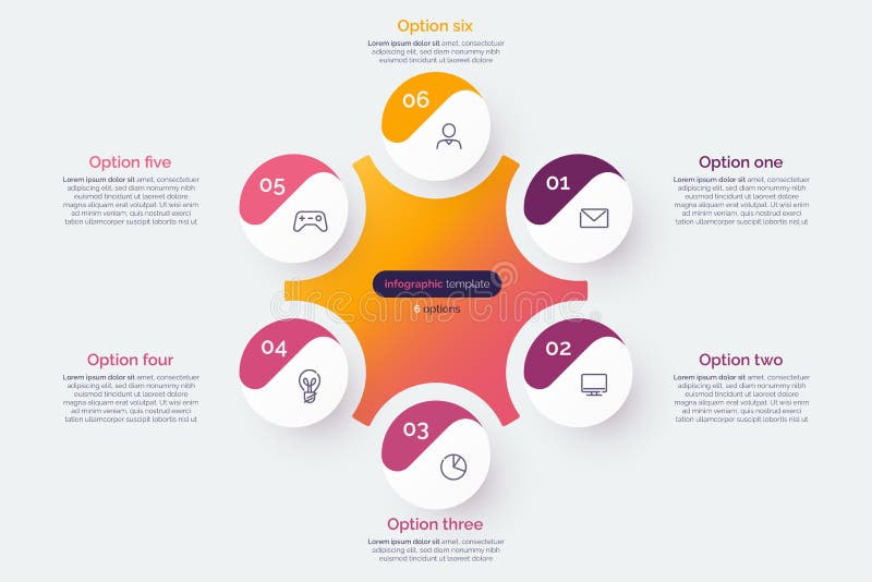 Ten Option Circle Infographic Design Templates. Vector Illustration ...