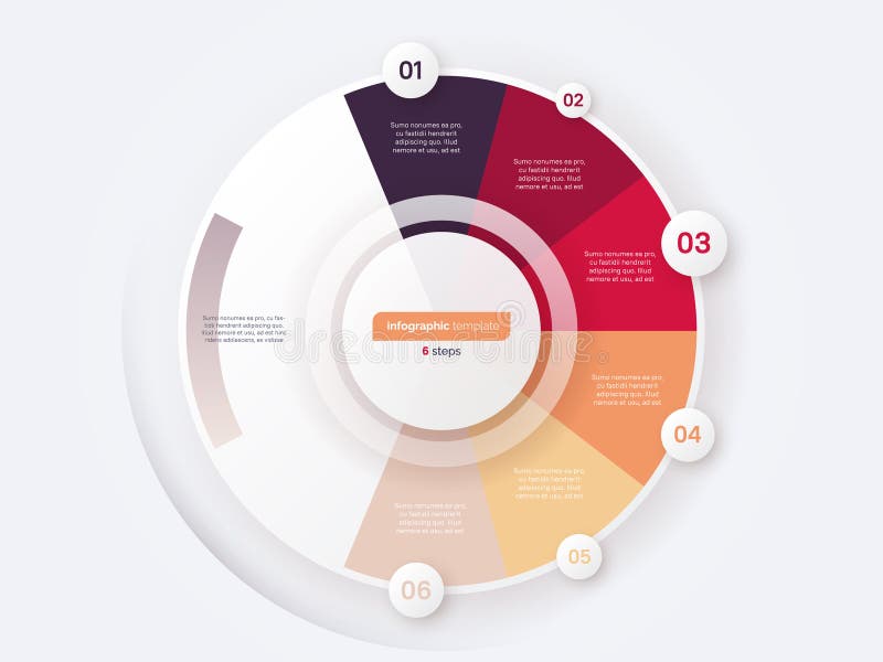 Six Option Circle Infographic Diagram. Vector Illustration Stock Vector ...