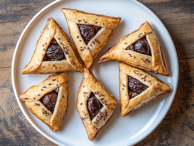 Six Pastry Triangles stock photo. Image of triangular - 359950600