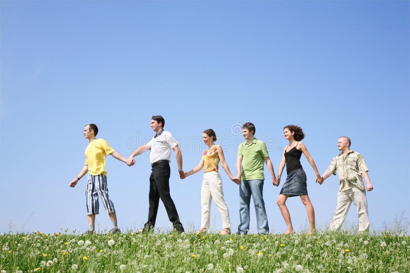 Six person keep for hands stock photo. Image of beauty - 2566870