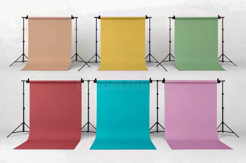 Colored Backdrops Solid Hues. Generated Using AI. Stock Illustration ...