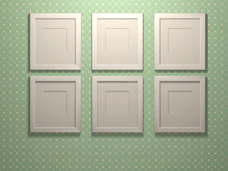 Six picture frames stock illustration. Illustration of gallery - 66697710