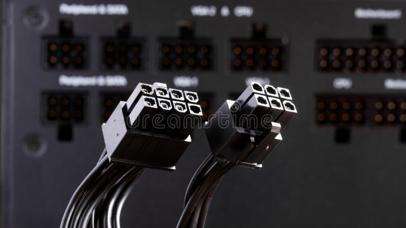 Six-pin and Eight-pin Connector Interfaces on Power Electrical Cables ...