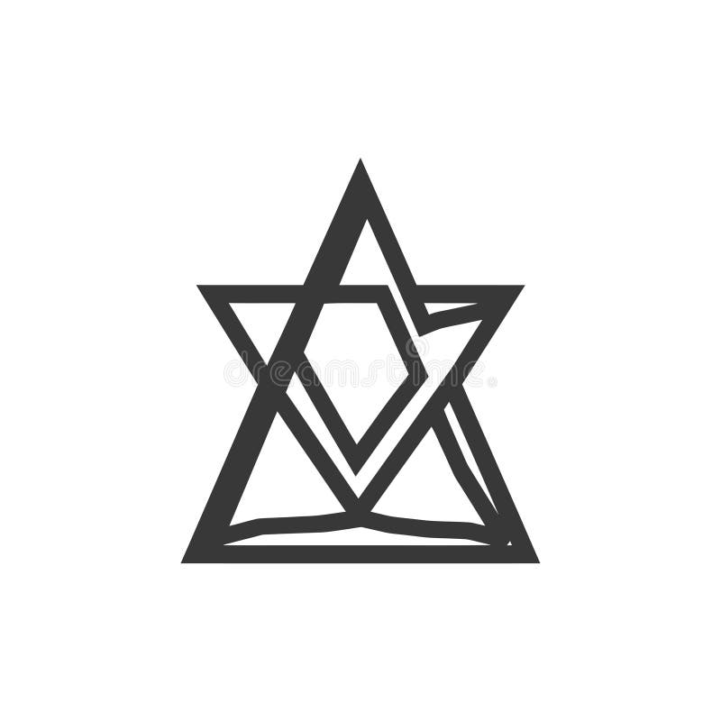 Six-pointed Star Composed of Overlapping Triangles Stock Vector ...