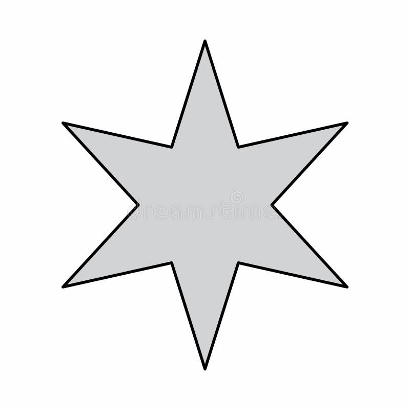 Six Pointed Star Geometric Shape Stock Vector - Illustration of falling ...