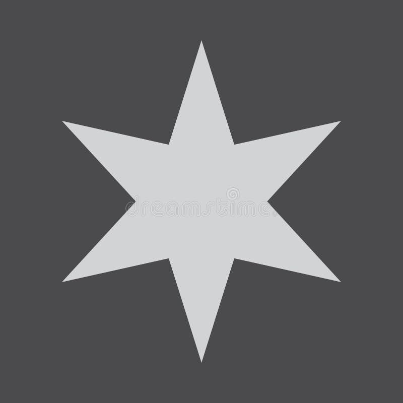 Six pointed star icon stock vector. Illustration of symbol - 253500237