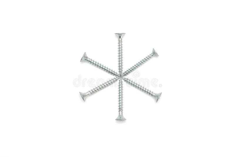 Six-pointed Star Made of Screws Stock Image - Image of construction ...