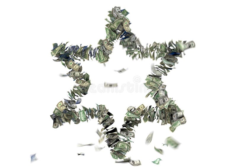 Six Pointed Star in US Bills Stock Image - Illustration of bills, title ...