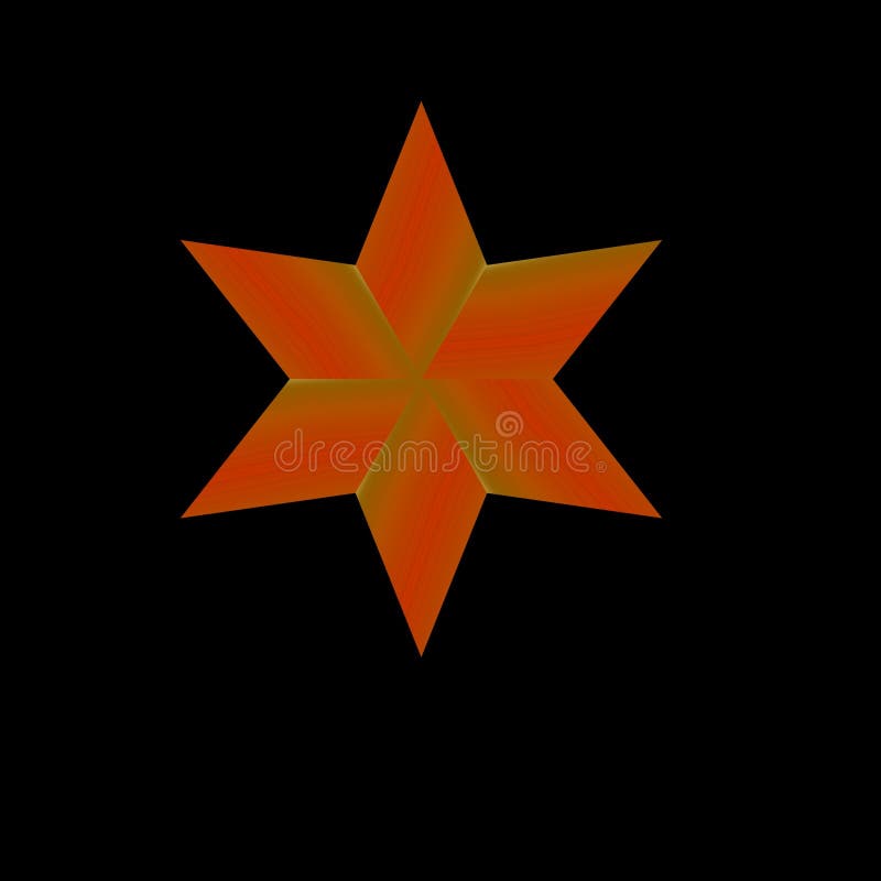 Six-pointed Star with Varying Patterns Stock Illustration ...