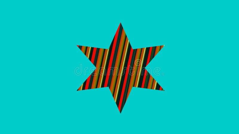Six-pointed Star with Varying Patterns Stock Illustration ...