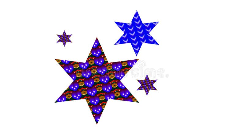 Six-pointed Star with Varying Patterns Stock Illustration ...