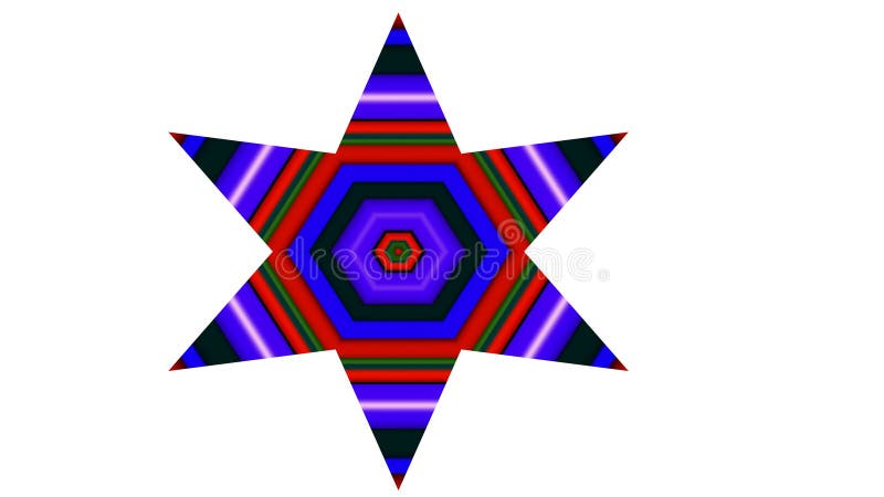 Six-pointed Star with Varying Patterns Stock Illustration ...