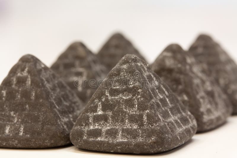 Six pyramid liquorices stock photo. Image of sweet, delicious - 17144056