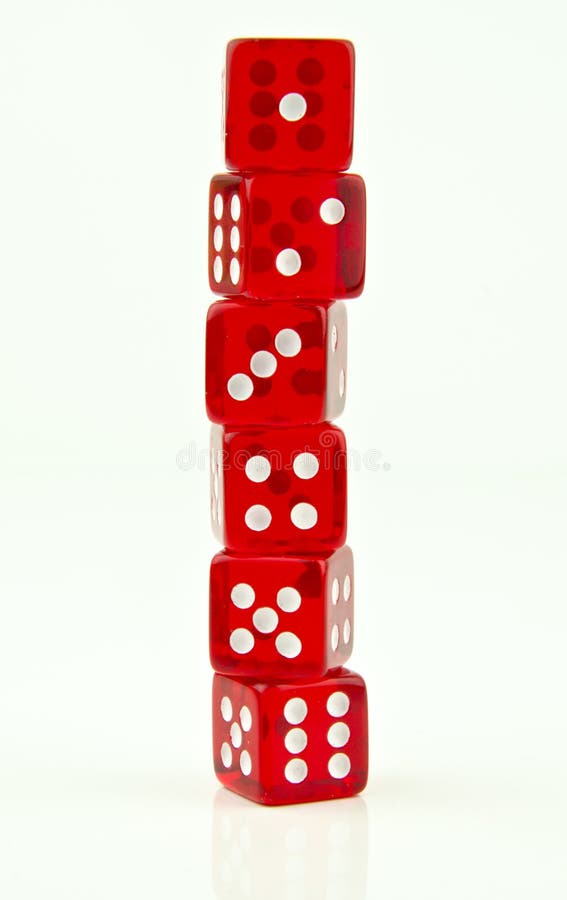 Six red dice stacked up stock photo. Image of luck, dice - 27121438