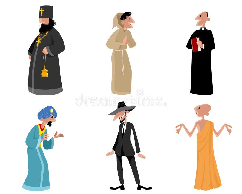 Six religious figures stock vector. Illustration of christian - 78863909