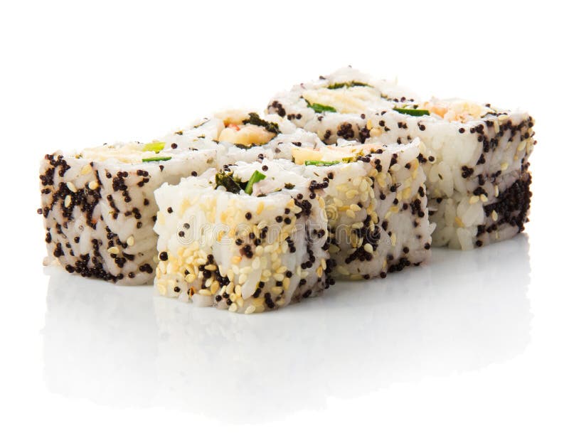 Six rolls set stock image. Image of dinner, wrapped, orange - 35574441