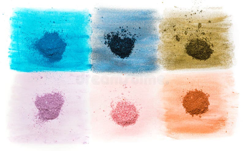 Six Samples of Bright Dry Pigment in Grinded and Poured Form Stock ...