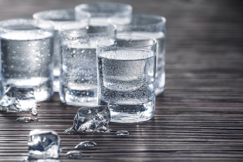 Six shot of vodka stock photo. Image of party, portion - 93753964
