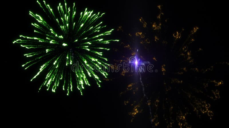 Beautiful Cg Fireworks in Celebration Day, Alpha Stock Video - Video of background, burning ...
