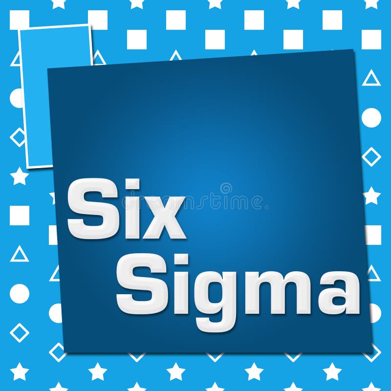 Six Sigma Blue Both Side Gears Stock Illustration - Illustration of ...