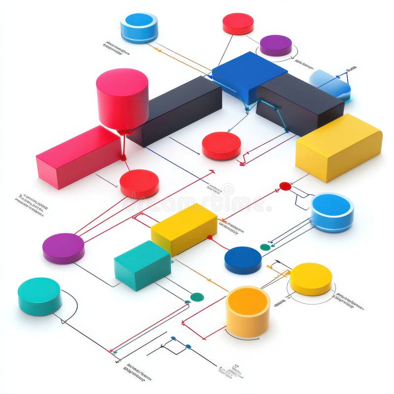 Six Sigma Process Flowchart Isolated on White Background Stock ...