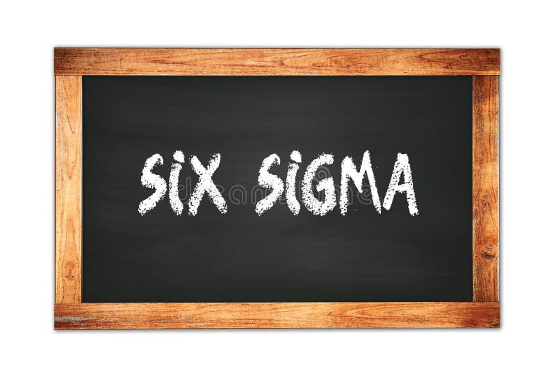 SIX SIGMA Text Written on Wooden Frame School Blackboard Stock ...