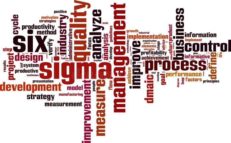 Six sigma word cloud stock vector. Illustration of method - 273196364