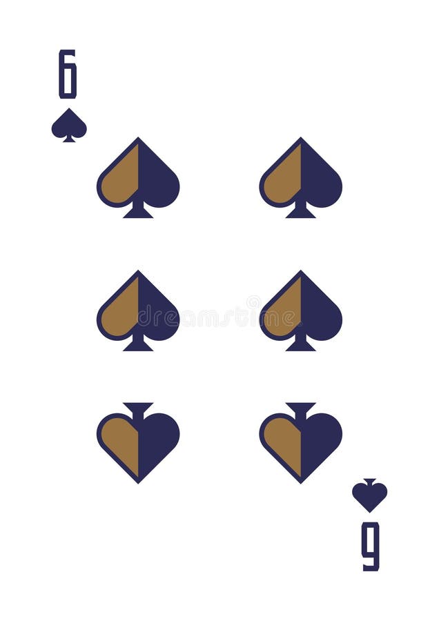 Six of Spades. Vector Illustration Decorative Design Stock Vector ...