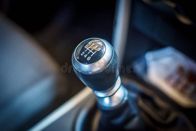 Six Speed Gear Shift in Car . Gear Transmission Stock Image - Image of ...