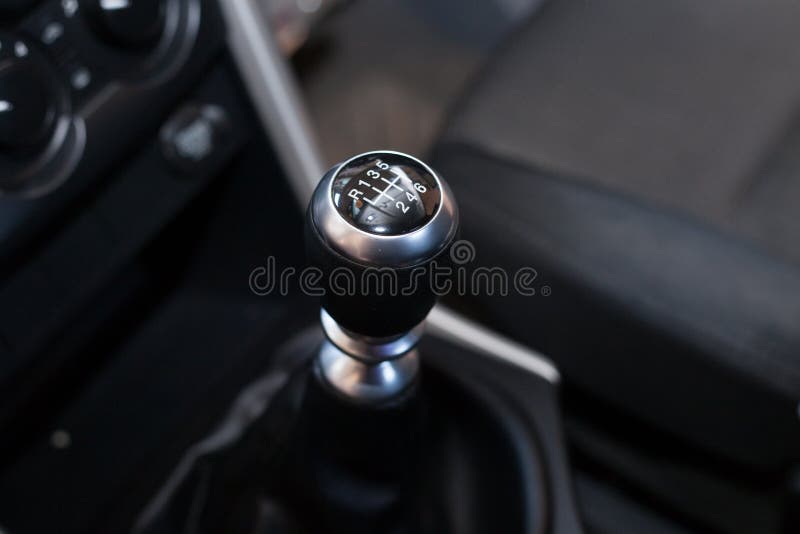 Six Speed Gear Shift in Car . Gear Transmission Stock Photo - Image of ...
