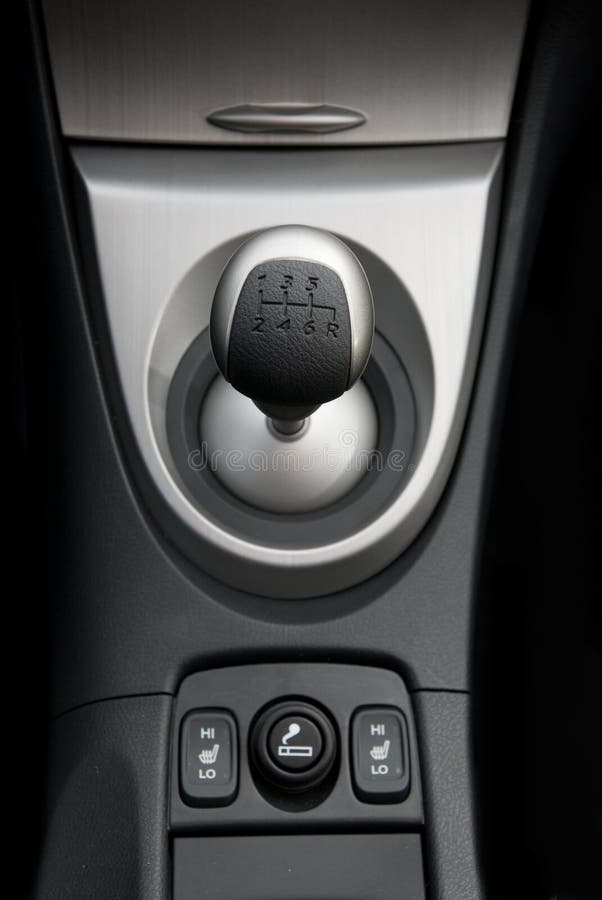 Six Speed Gear Shifter in Car Stock Image - Image of gate, macro: 2222275