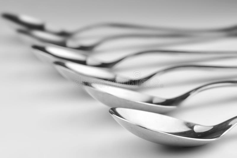 Six spoons stock image. Image of metals, clean, pattern - 11612537