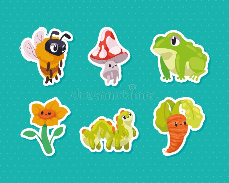 Six Spring Season Characters Stock Vector - Illustration of clipart ...