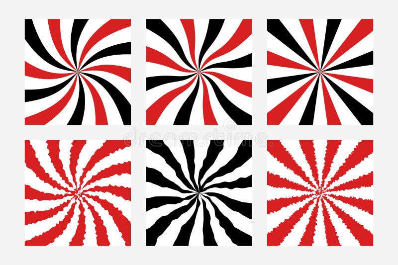 Red and Black Hypnosis Swirl Pattern Creating Optical Illusion Stock ...