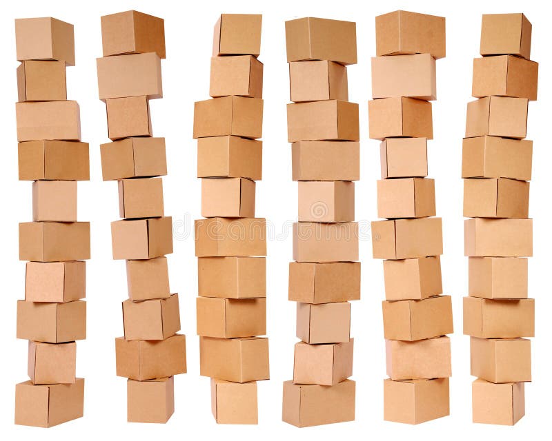 Stacked cardboard boxes stock photo. Image of paper, white - 13937790