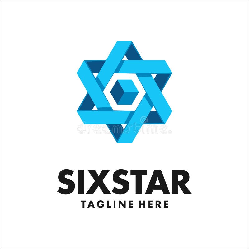 Six Star Logo Template Vector Stock Vector - Illustration of logo ...
