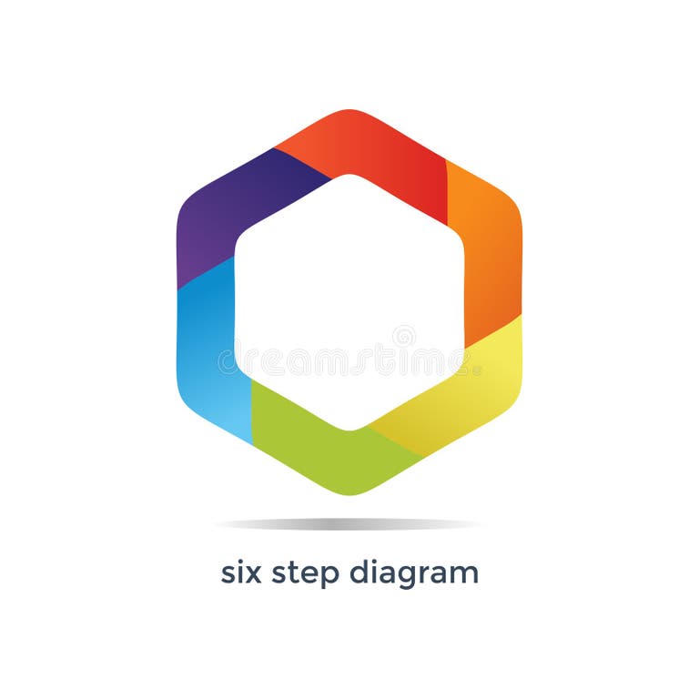 Six step diagram vector stock vector. Illustration of marketing - 168856005