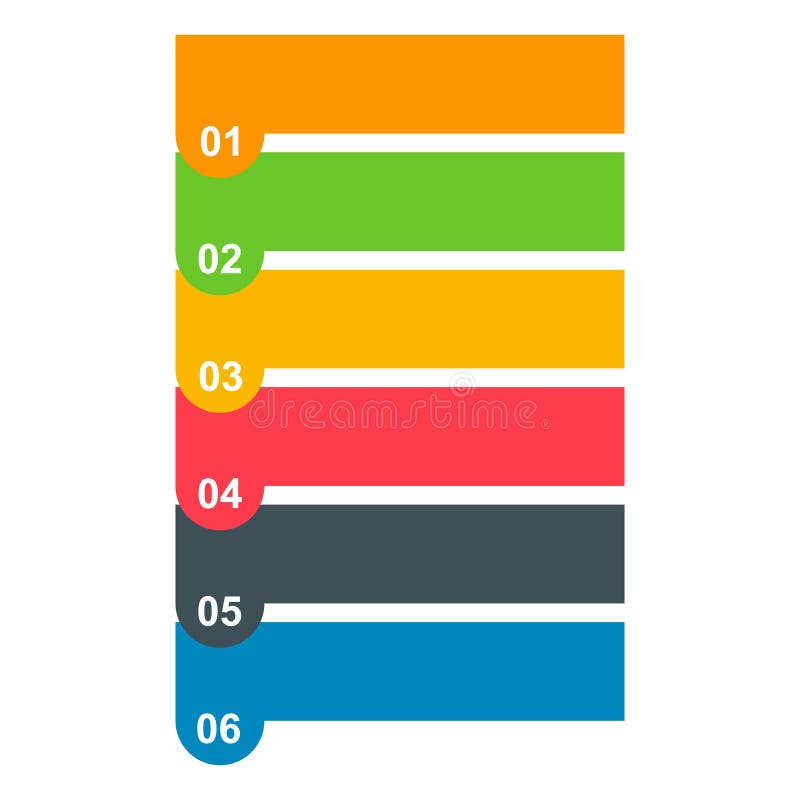 Six Step Infographic Vertical Diagram, Business Information Design ...