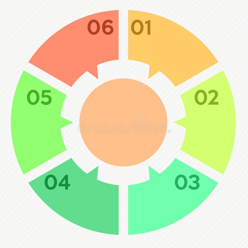 Six Steps Circle Infographic Stock Illustration - Illustration of ...