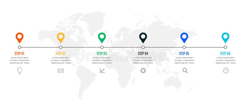 Six Steps Timeline or Milestone Infographic Template Stock Vector ...