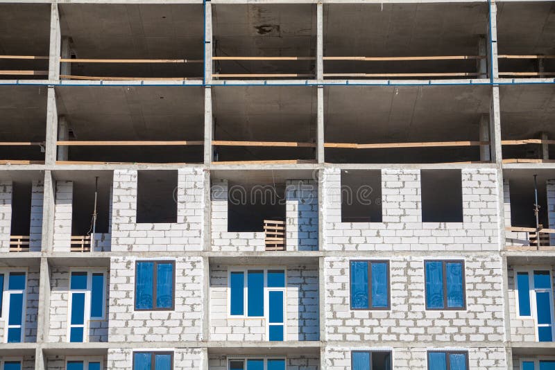 Six storey frame building stock photo. Image of highrise - 138611384