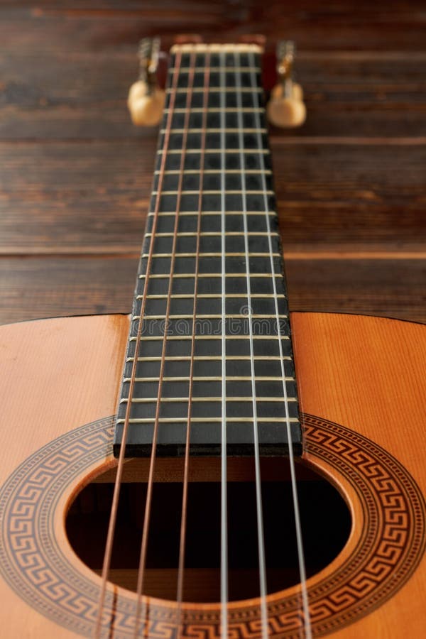 Six-strings Guitar, Vertical Image. Stock Image - Image of melody ...