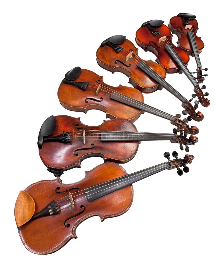 Famille des violons photo stock. Image du brun, trois - 29128472