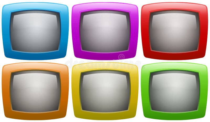 LCD Television TV Screen stock vector. Illustration of realistic - 35582885