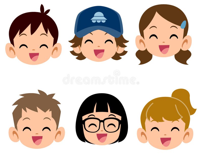 Six Types of Children`s Smiles Stock Vector - Illustration of smiles ...