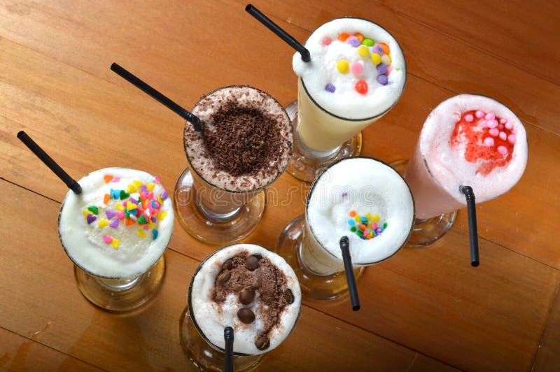 Six Types Milkshake Drink Stock Photos - Free & Royalty-Free Stock ...