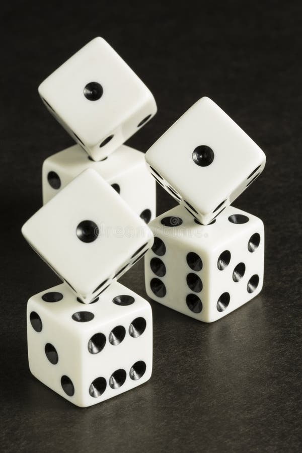 White Dice Formation stock photo. Image of gamble, black - 30259924