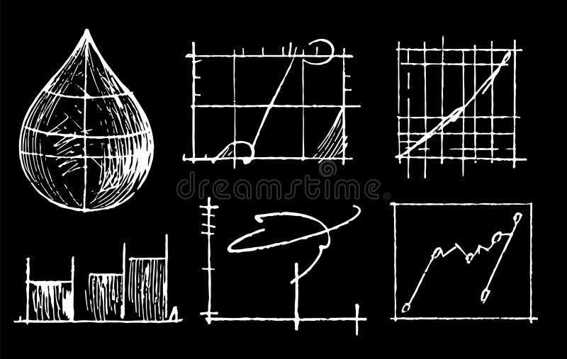 Set of Vector Abstract Mathematical Graphs Stock Vector - Illustration ...